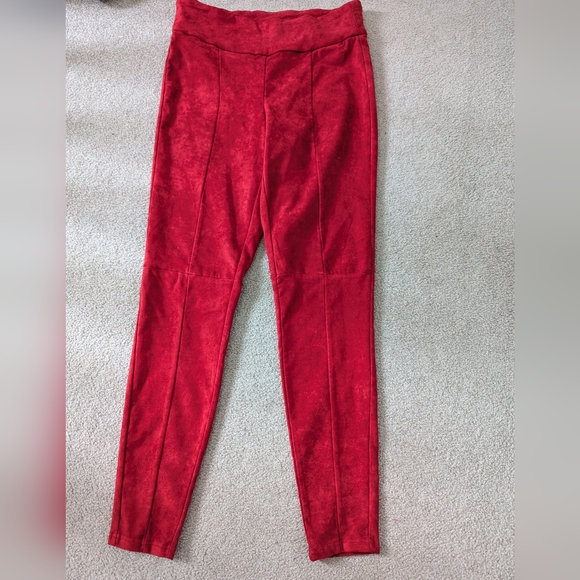 Tribal | Pants & Jumpsuits | Nwt Red Suede Like Tribal Pull On Pants ...